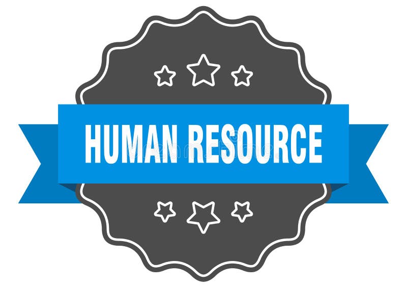 Human Resource Label. Human Resource Isolated Seal. Sticker. Sign Stock ...