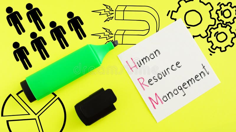 Human Resource Management HRM is Shown Using the Text Stock Photo ...