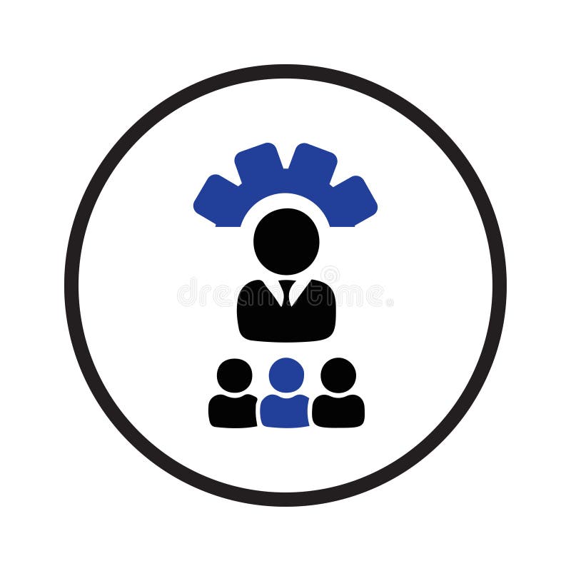 Human Resource Management Icon Stock Vector - Illustration of leader ...