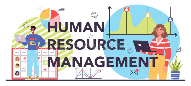 Human Resource Management Typographic Header. Business Recruitment ...