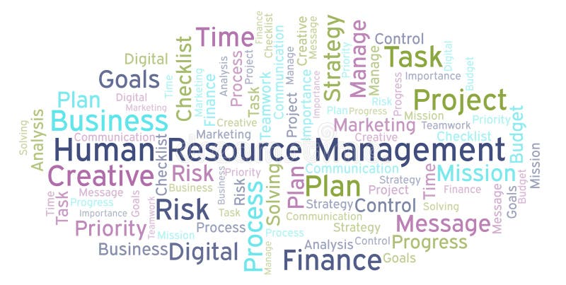 Human Resource Management Word Cloud, Made with Text only. Stock ...