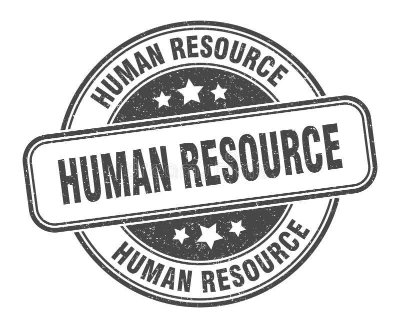 Human Resource Stamp. Human Resource Round Grunge Sign Stock Vector ...