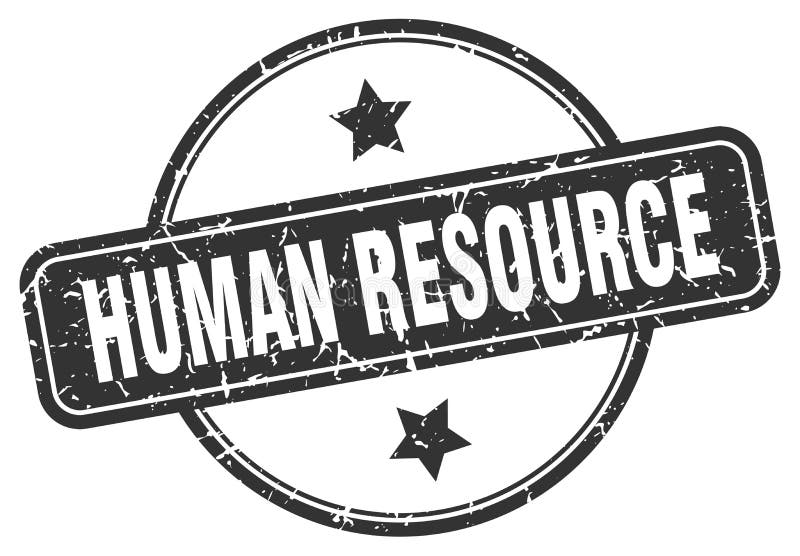 Human Resource Stamp. Human Resource Round Grunge Sign Stock Vector ...