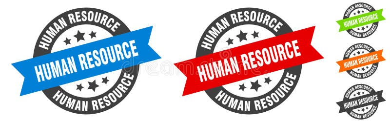 Human Resource Stamp. Human Resource Round Ribbon Sticker. Tag Stock ...
