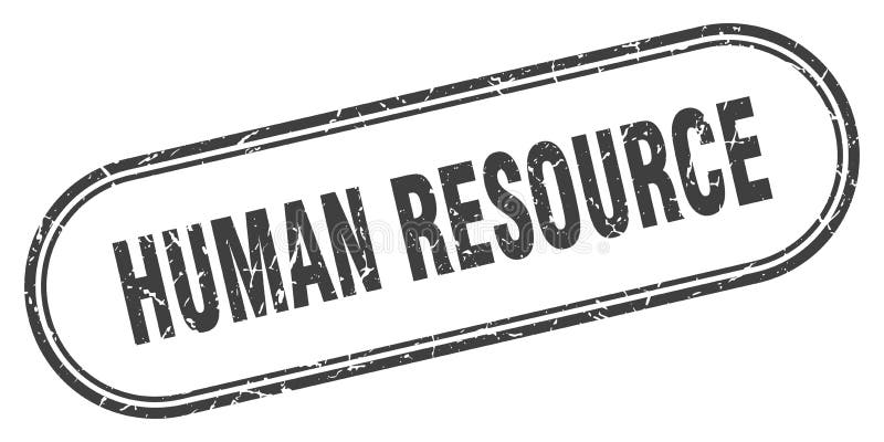 Human Resource Stamp. Rounded Grunge Textured Sign. Label Stock Vector ...