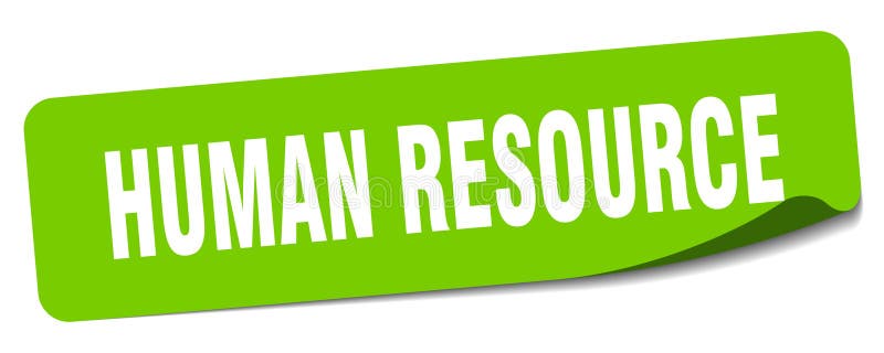 Human Resource Sticker. Human Resource Label Stock Vector ...