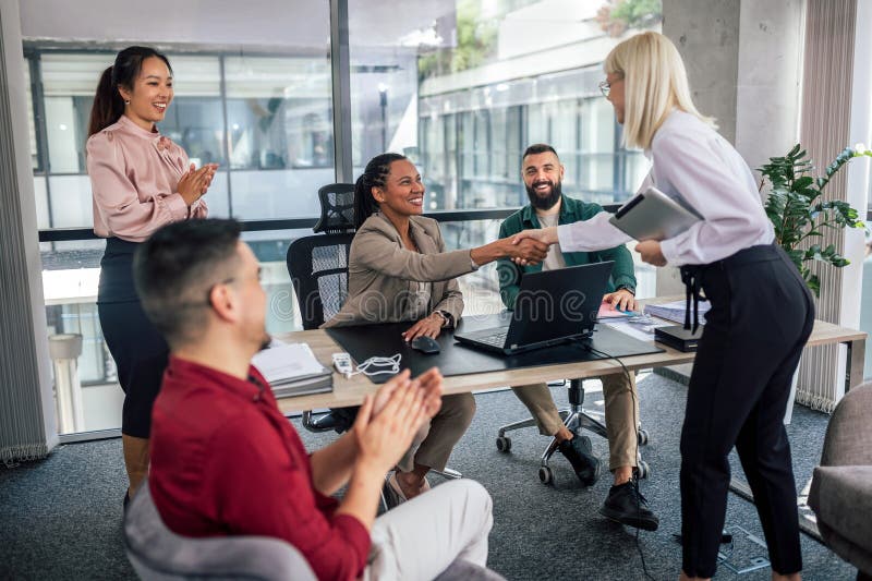 Human Resource Team Talking To a Candidate during a Job Interview in ...