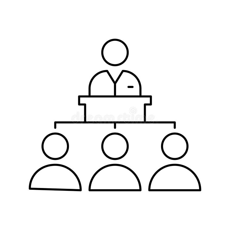 Human Resource Training Icon Stock Vector - Illustration of line ...