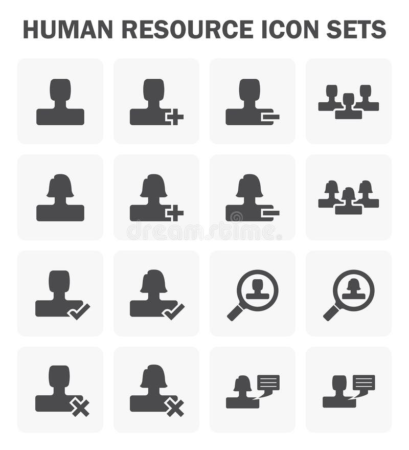 Human resource icon stock vector. Illustration of leadership - 100097937