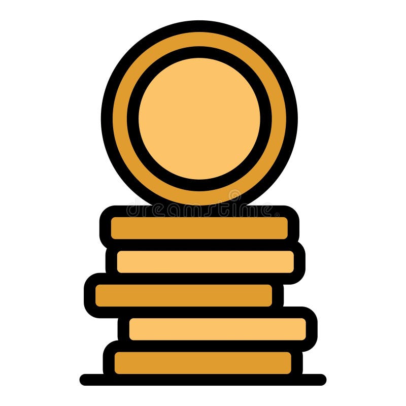 Human Resources Coins Stack Icon Vector Flat Stock Vector ...
