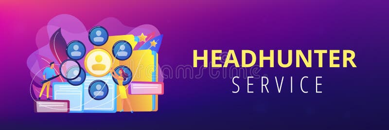 Human Resources Concept Banner Header. Stock Vector - Illustration of ...