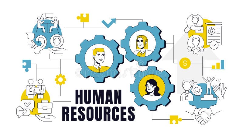 Human Resources Concept Illustration Stock Illustration - Illustration ...