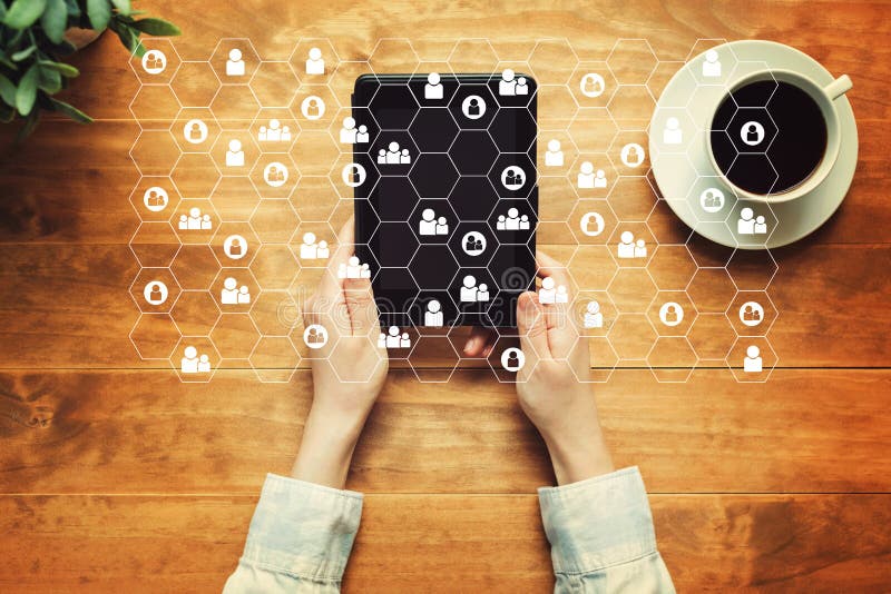 Human Resources Concept with a Person Holding a Tablet Stock Image ...