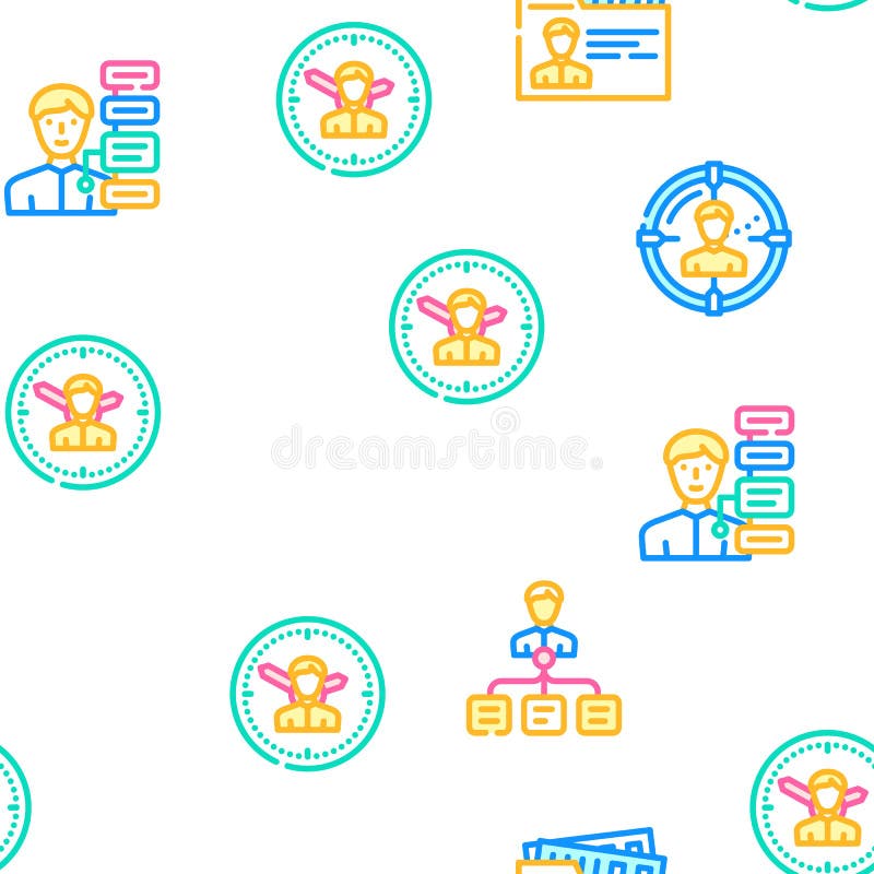 Human Resources Hr Department Icons Set Vector Stock Illustration ...