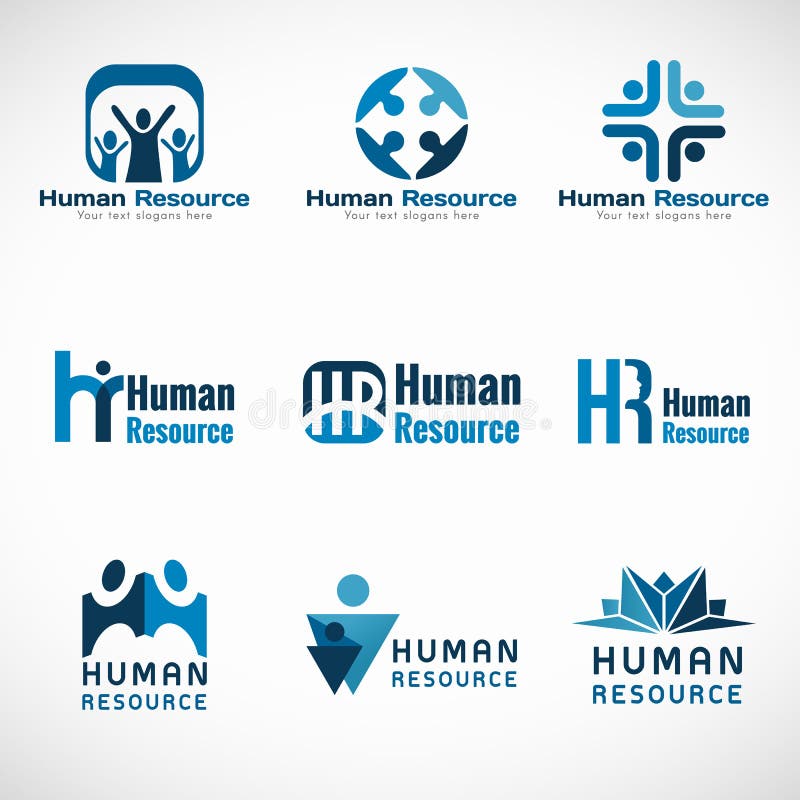 Human Resources (HR) Logo Vector Set Design for Business Stock Vector ...