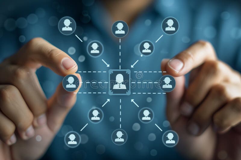 Human Resources HR Recruitment Headhunting Concept, Using Computers To ...