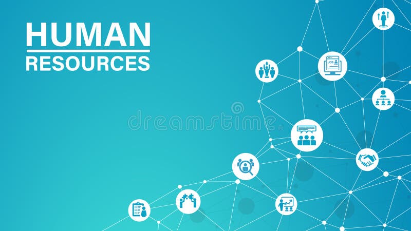 Human Resources or HR and Recruitment Vector Illustration. Stock Vector ...