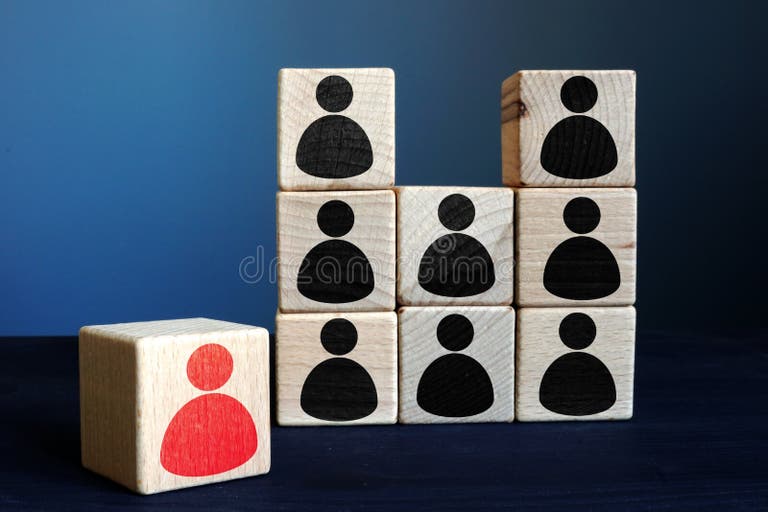 Human Resources HR and Team Building in the Organization. Stack of ...