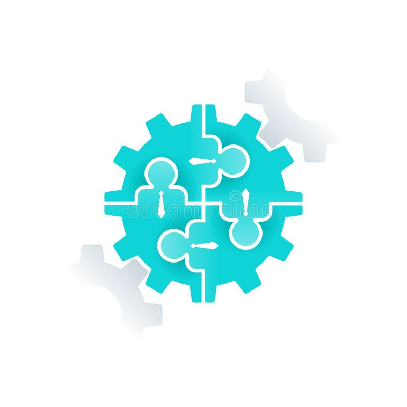 HR or Team Working Solutions Logo Template Stock Vector - Illustration ...