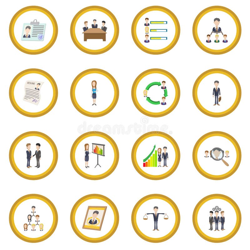 Human Resources Icon Circle Stock Vector - Illustration of people ...