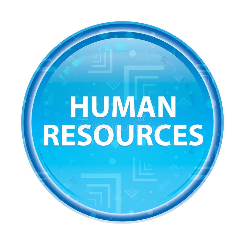Human Resources Floral Blue Round Button Stock Illustration ...
