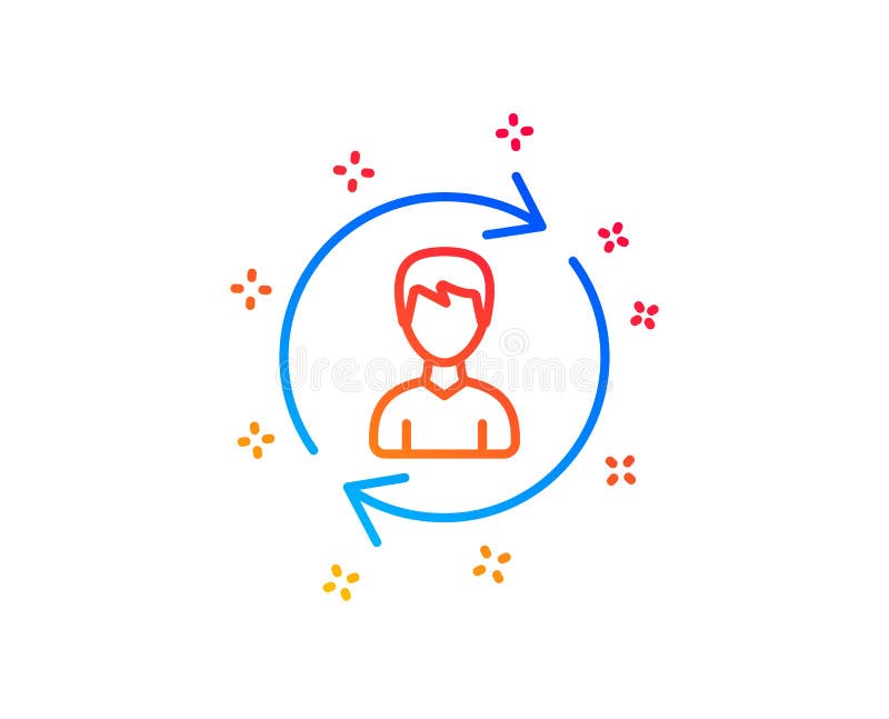 Human Resources Line Icon. User Profile Sign. Vector Stock Vector ...