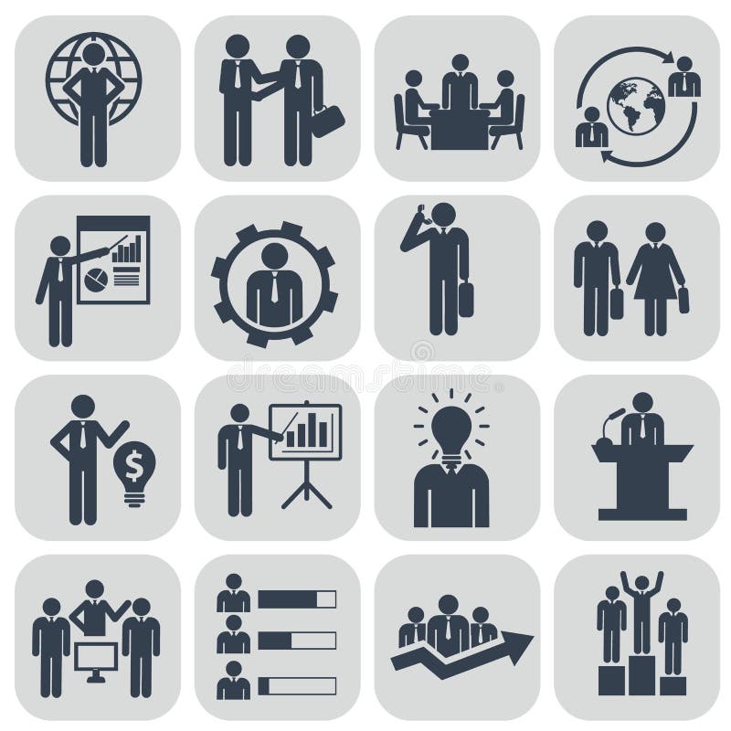 Human Resources Management Icons Set Stock Illustrations – 3,894 Human ...