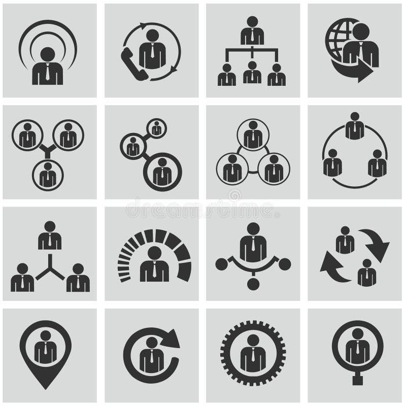 Human Resources and Management Icons Set. Stock Vector - Illustration ...