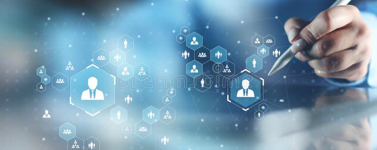 Human Resources Management Network Visualization Stock Image - Image of ...