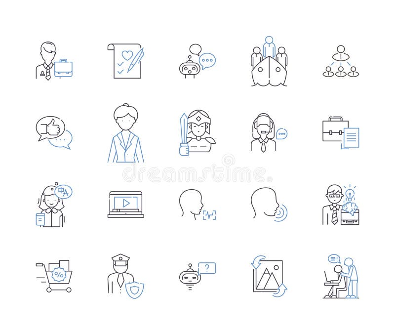 Human Resources Management Outline Icons Collection. Human, Resources ...