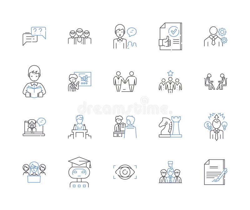 Human Resources Management Outline Icons Collection. Human, Resources ...