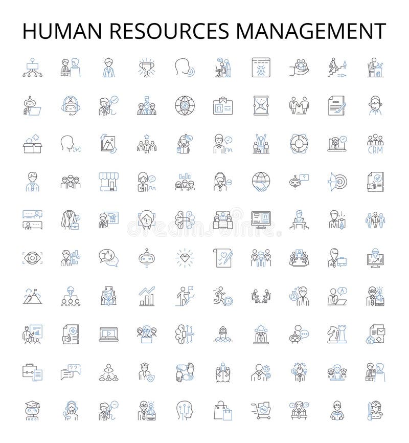 Human Resources Management Outline Icons Collection. Human, Resources ...