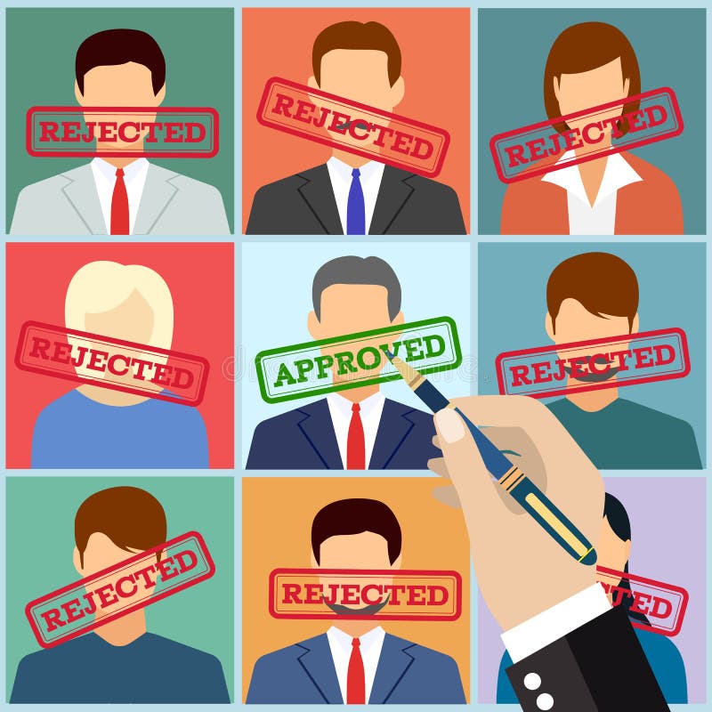 Human Resources Management Select Employee Stock Vector - Illustration ...