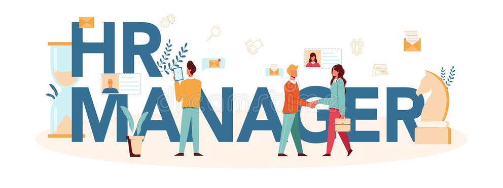 Human Resources Manager Typographic Header Concept. Idea Stock Vector ...