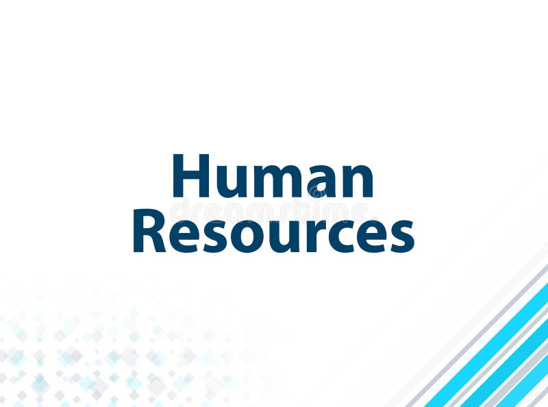 Human Resources Modern Flat Design Blue Abstract Background Stock ...