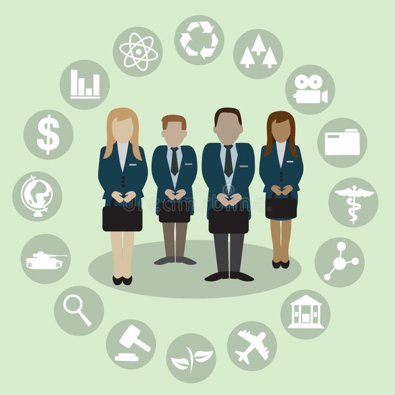 Human Resources with Professional Occupation Stock Vector ...