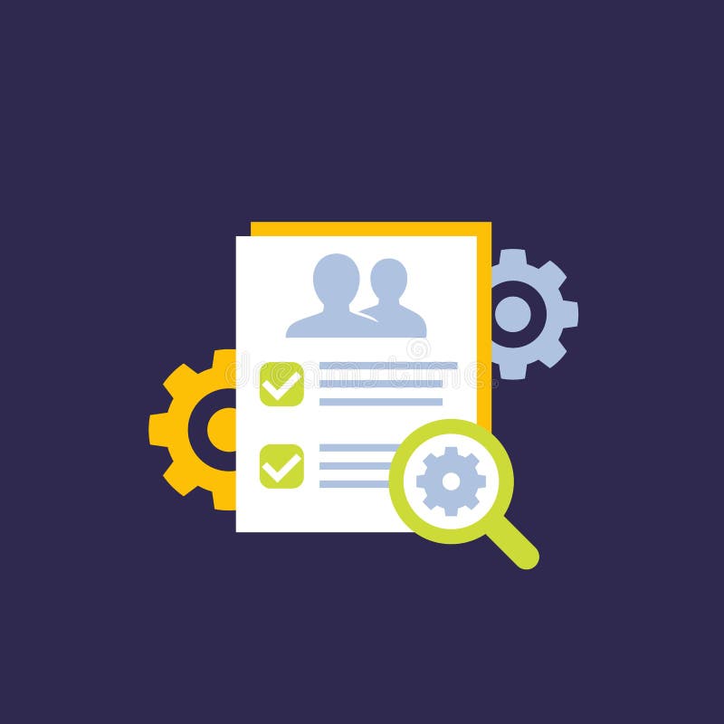 Human Resources, Recruitment Service Vector Icon Stock Vector ...