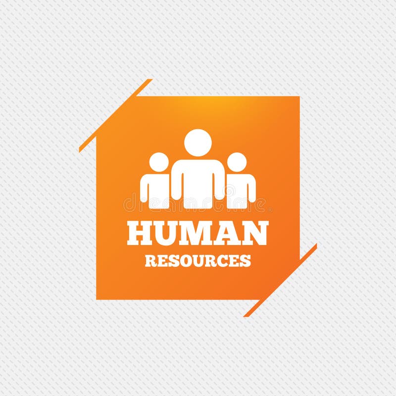 Human Resources Sign Icon. HR Symbol Stock Illustration - Illustration ...