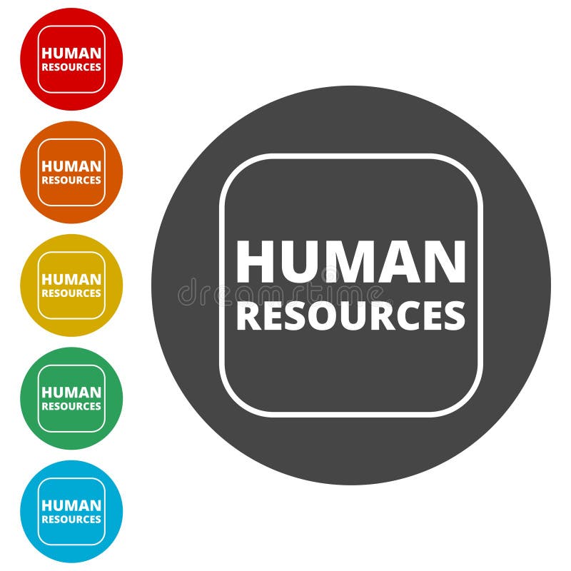 Human resources sign icon stock vector. Illustration of people - 107720556
