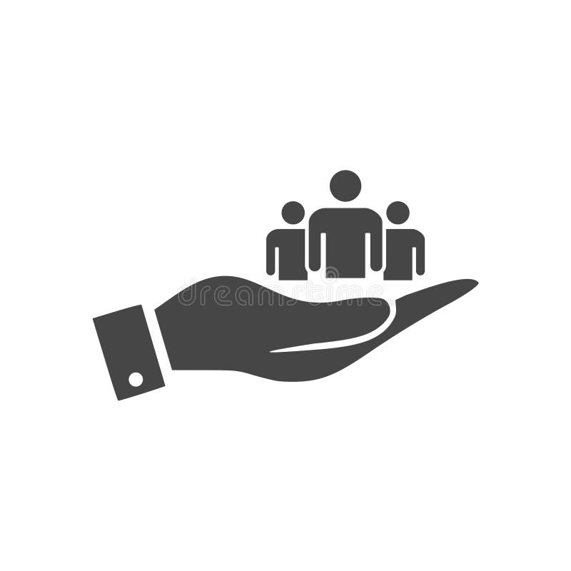 Human resources sign icon stock vector. Illustration of hand - 124177315