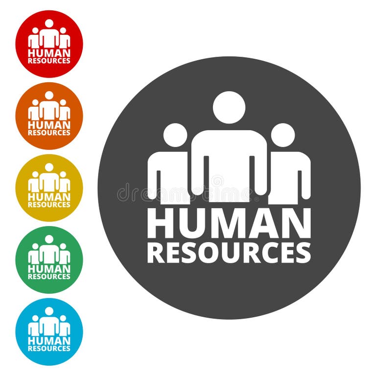 Human resources sign icon stock vector. Illustration of partnership ...
