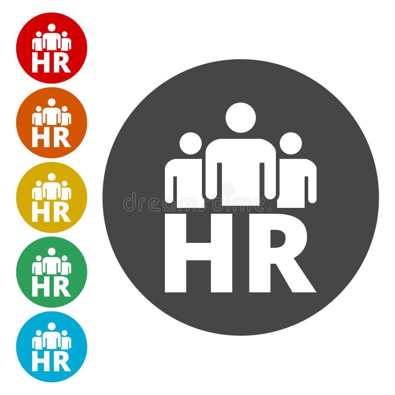 Human resources sign icon stock vector. Illustration of icon - 137919198