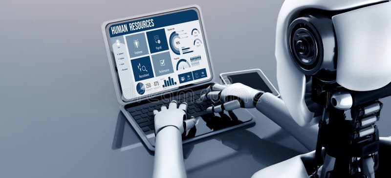 Human Resources Software on Computer Screen Help Employee Manage People ...