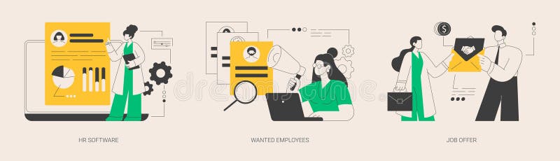 Human Resources Technology Abstract Concept Vector Illustrations. Stock ...