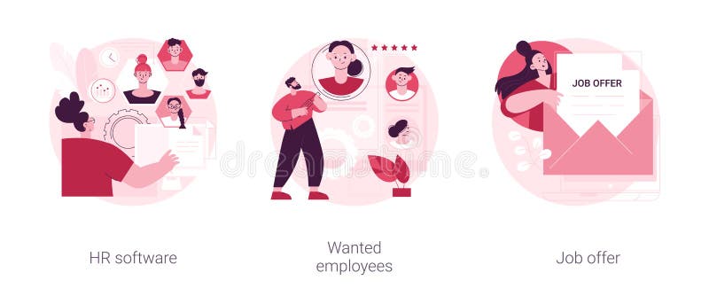 Human Resources Technology Abstract Concept Vector Illustrations. Stock ...