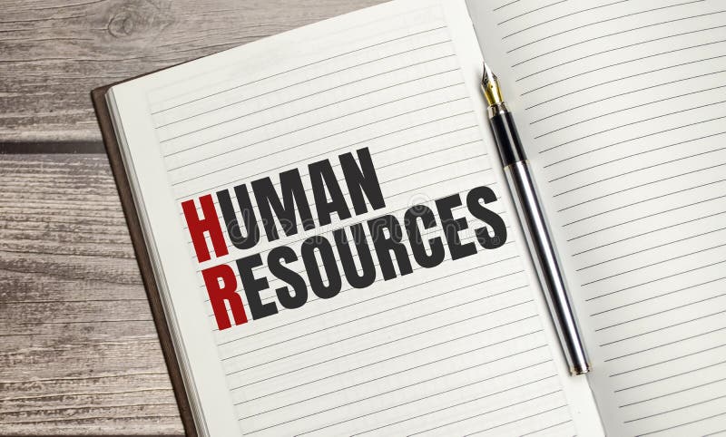Human Resources Text on Notepad with Pen, Business Concept Stock Photo ...