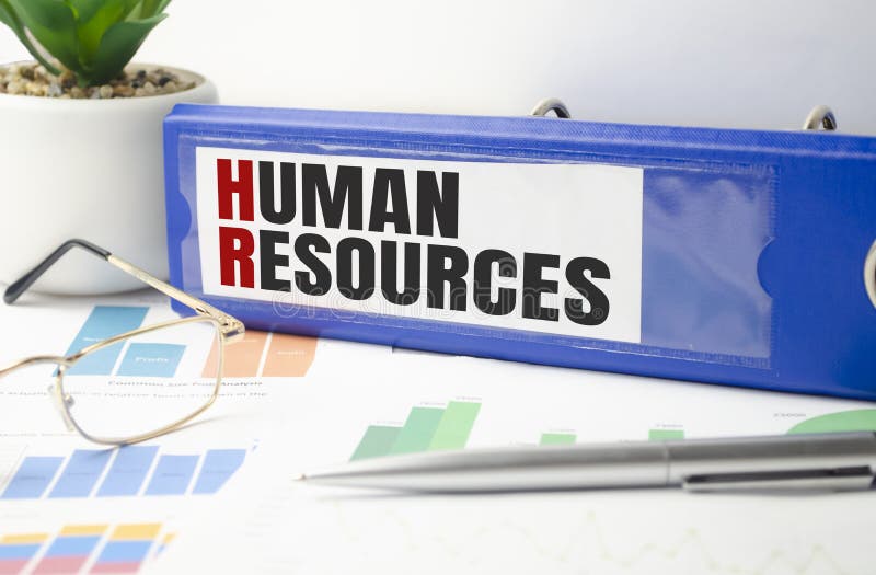 Human Resources Text Written on Folder with Documents Stock Image ...