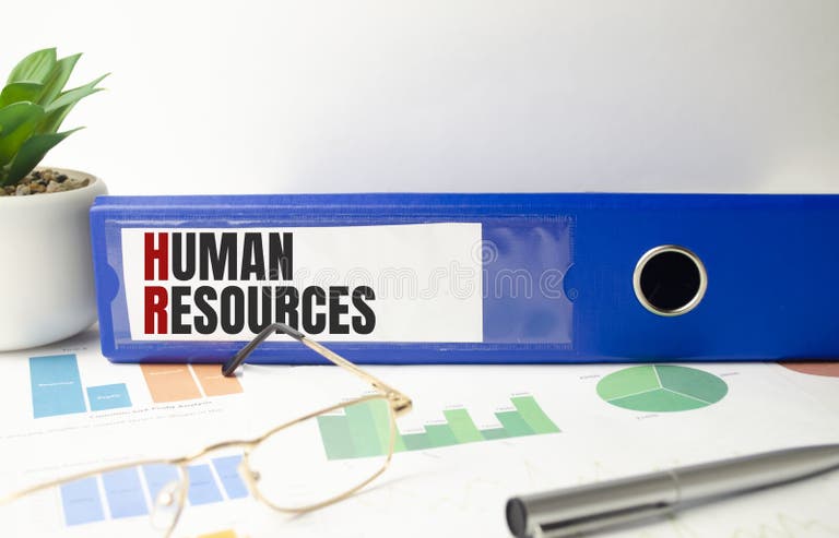 Human Resources Text Written on Folder with Documents Stock Photo ...