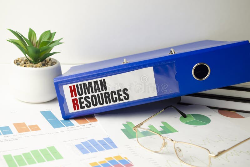 Human Resources Text Written on Folder with Documents Stock Photo ...