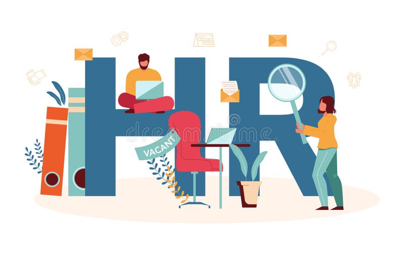 Human Resources Typographic Header Concept. Idea of Recruitment Stock ...
